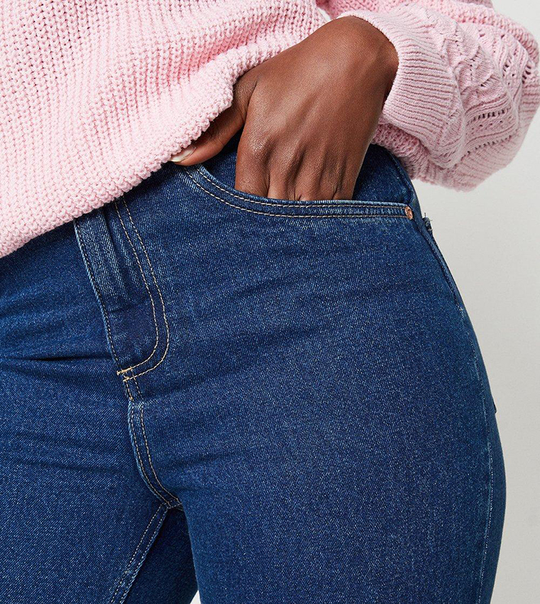 Buy Dorothy Perkins Relaxed Mom Fit Jeans In Blue | 6thStreet Oman