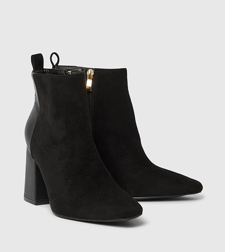 Buy Dorothy Perkins Axel Chisel Toe Mixed Material Block Heel Ankle ...