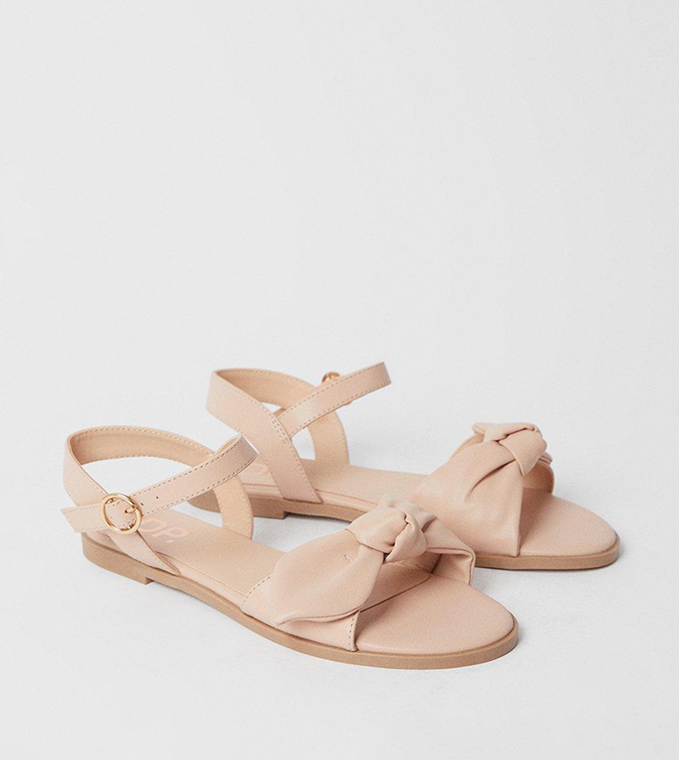 Buy Dorothy Perkins Freya Bow Flat Sandals In Blush | 6thStreet Bahrain