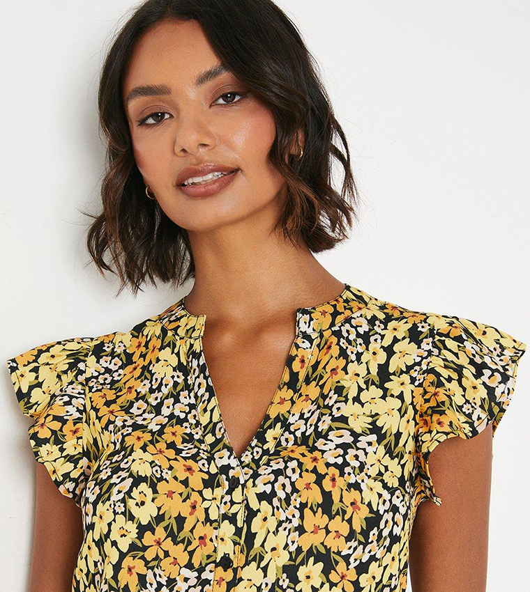 Buy Dorothy Perkins Floral Print Ruffle Shell Top In FLORAL | 6thStreet ...
