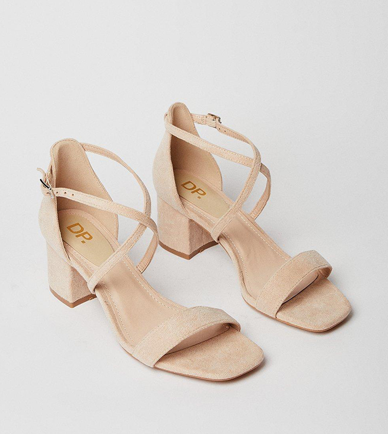 Buy Dorothy Perkins Stacey Cross Strap Medium Block Heel Sandals In ...