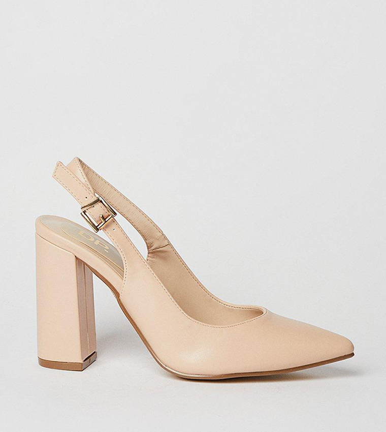 Buy Dorothy Perkins Binx High Block Heel Slingback Court Shoes In Pink ...