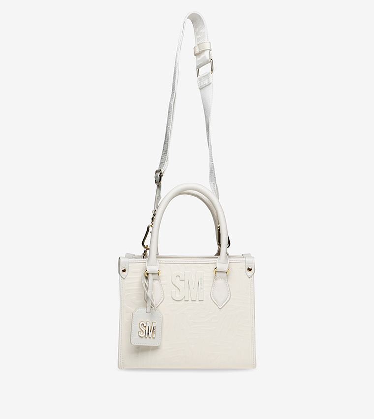 Buy Steve Madden BROLIN Logo Detail Satchel Bag In White | 6thStreet UAE