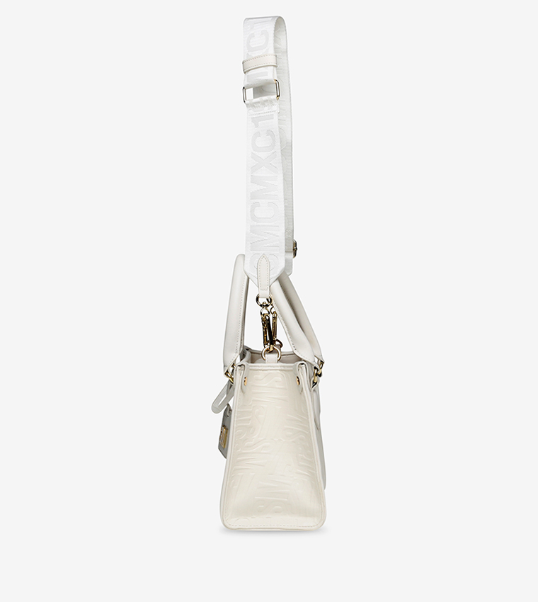 Buy Steve Madden BROLIN Logo Detail Satchel Bag In White | 6thStreet UAE