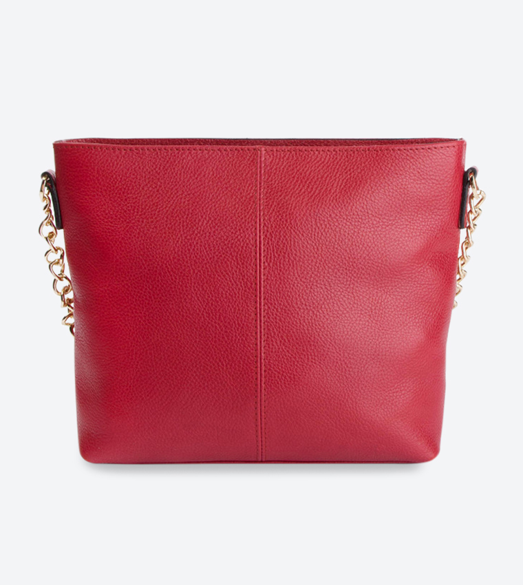 Buy Lasocki @ CCC Top Zip Chain Detail Strap Cross Body Bag Red In Red ...