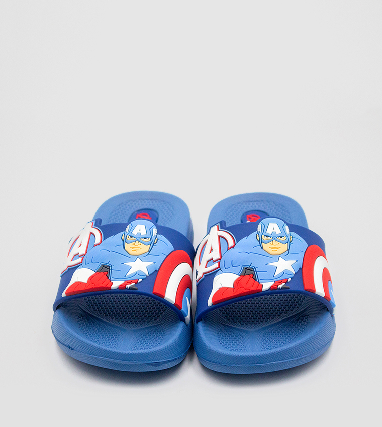 Buy AVENGERS @ Andy Avengers Boys Slides In Blue | 6thStreet UAE