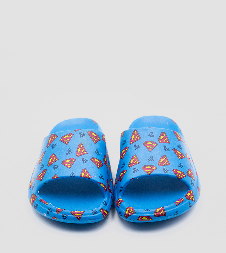 Buy Superman Super Man Boys Slides In Blue | 6thStreet Bahrain