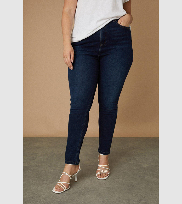 Buy Wallis Curve Ellie Skinny Fit Jeans In Indigo | 6thStreet Qatar