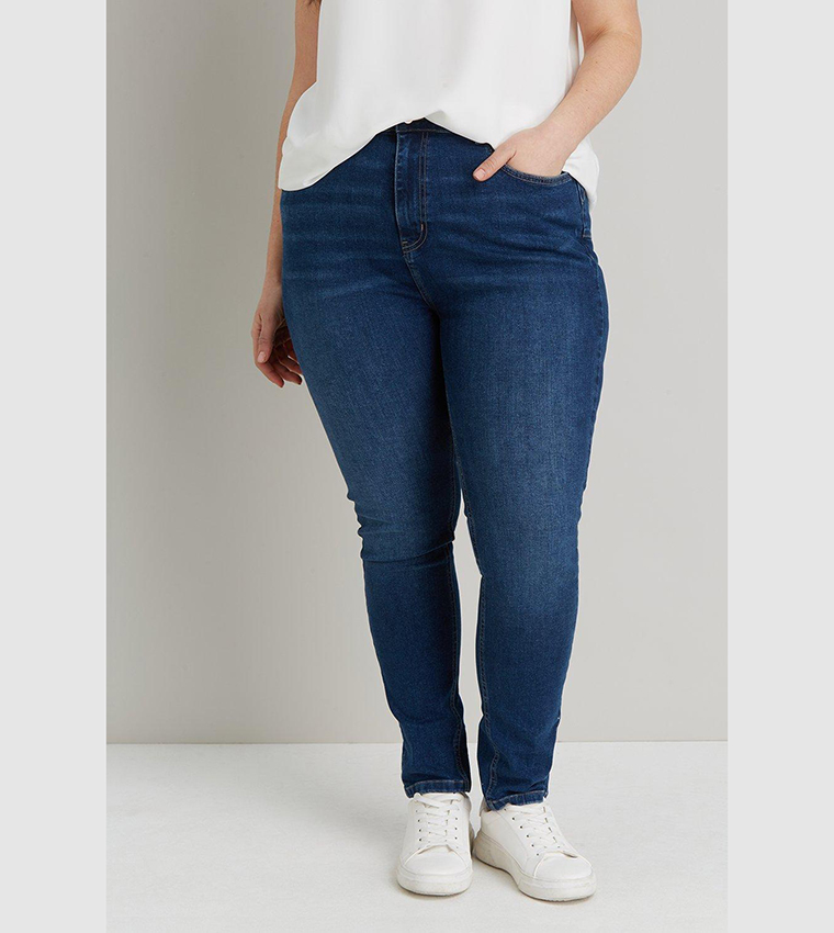 Buy Wallis Curve Ellie Skinny Fit Jeans In Blue | 6thStreet Qatar