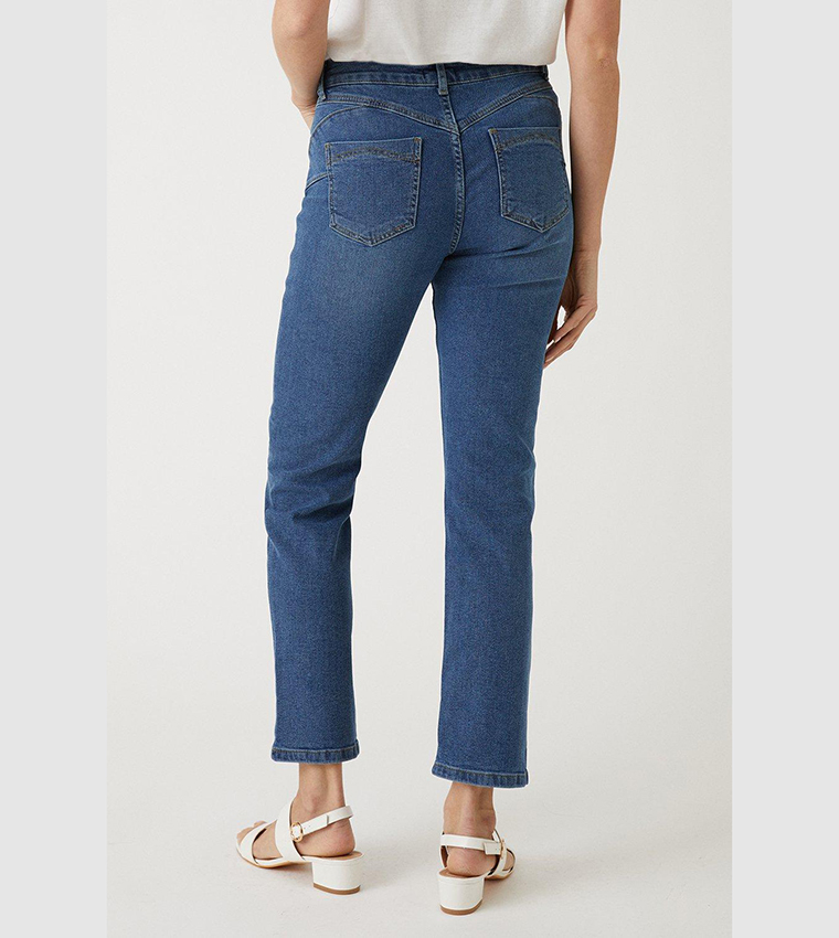 Buy Wallis Harper Straight Fit Jeans In Blue | 6thStreet Oman