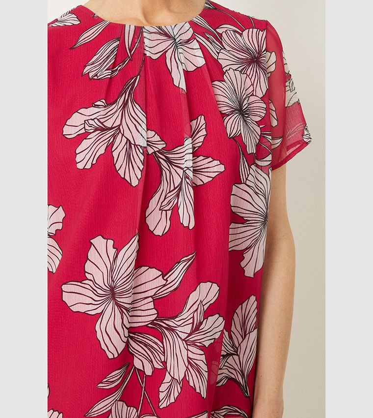 Buy Wallis Pink Floral Print Chiffon Shell Top In Pink | 6thStreet UAE
