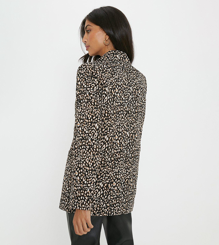 Buy Wallis Double Breasted Animal Blazer In ANIMAL | 6thStreet Qatar