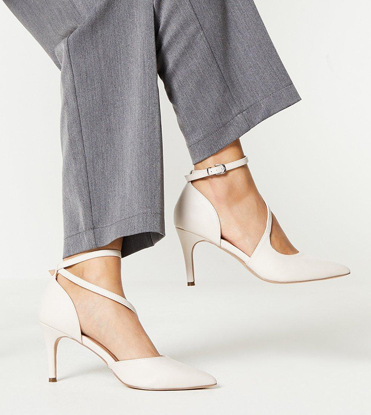 Buy Wallis Esther Asymmetric Strap Pointed High Stiletto Court Shoes In ...