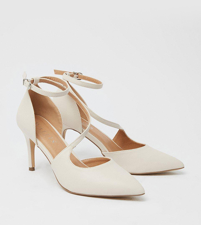 Buy Wallis Esther Asymmetric Strap Pointed High Stiletto Court Shoes In ...