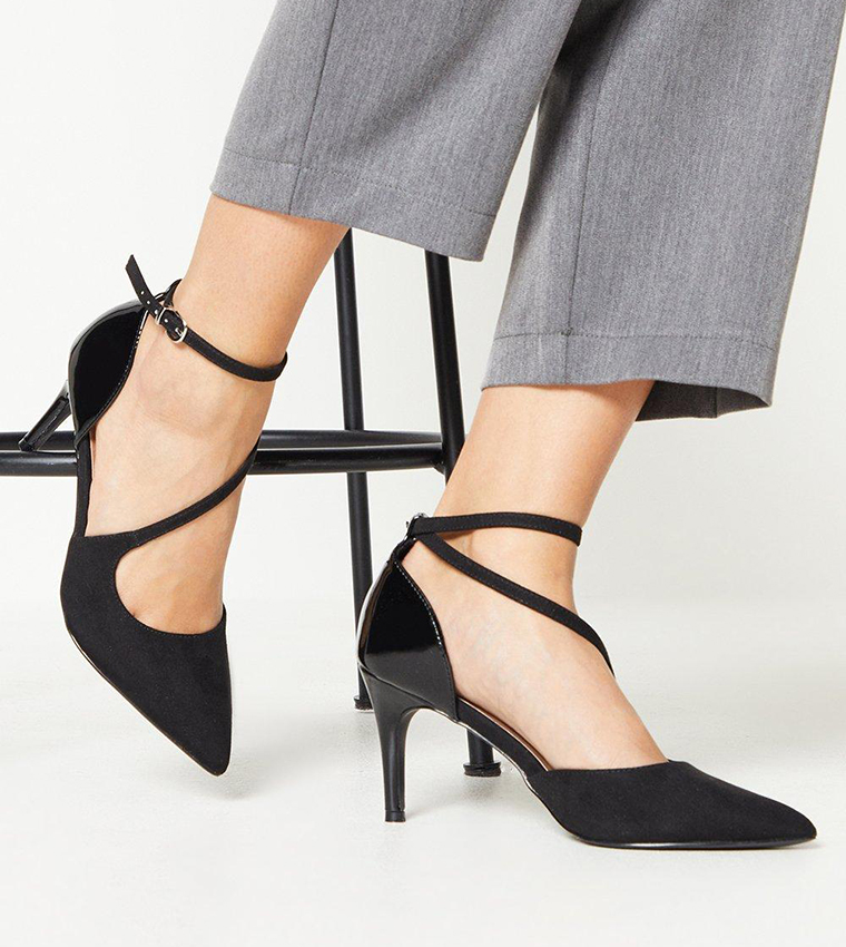Buy Wallis Esther Asymmetric Strap Pointed High Stiletto Court Shoes In ...