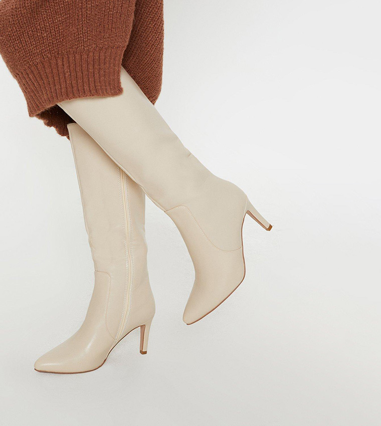 Buy Wallis Holland Medium Heel Stiletto Heel Pointed Knee Boots In ...