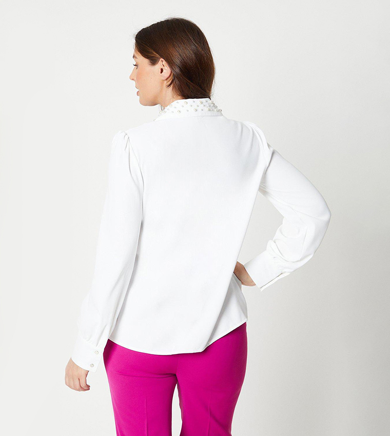 Buy Wallis Premium Embellished Shirt In White | 6thStreet UAE