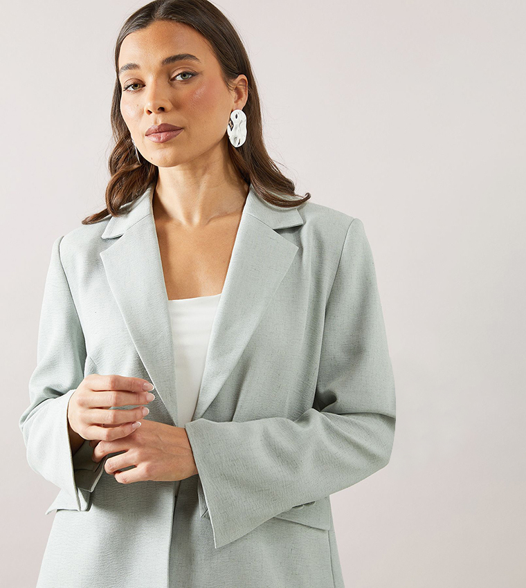Buy Wallis Petite Crossed Back Detail Blazer In Blue | 6thstreet UAE