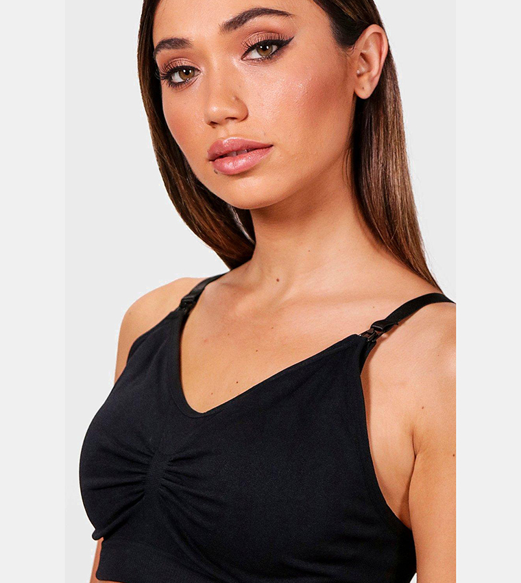 Buy Boohoo Maternity Nursing Bra In Black | 6thStreet Kuwait