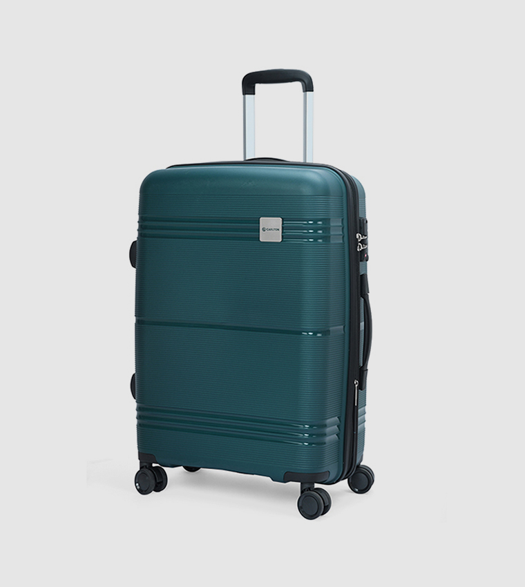 Buy CARLTON Focus Hard Shell Spinner Trolley Bag 56cm In Turquoise ...