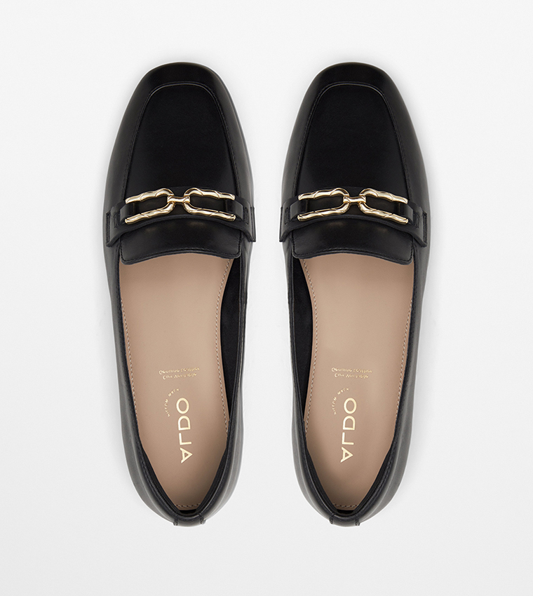 Buy Aldo CADODER Metal Accent Loafers In Black | 6thStreet Bahrain