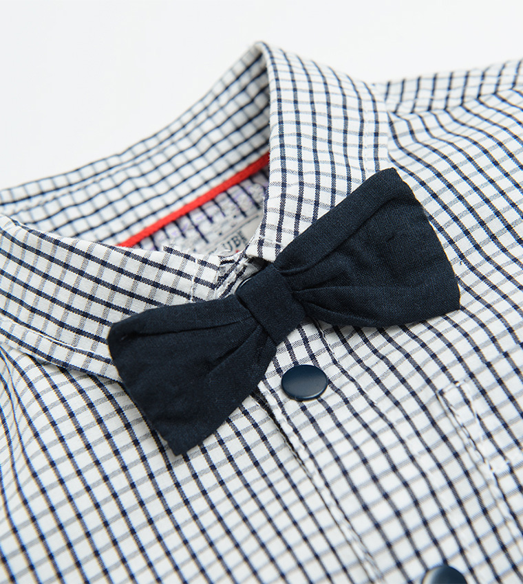 Buy Cool Club Kids Gingham Bow Neck Bodysuit In Multiple Colors ...