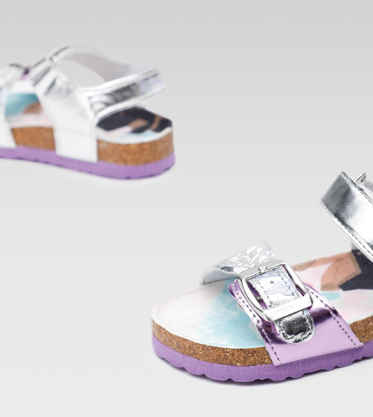 Buy Frozen @ CCC Toddler Girls Footbed Sandals In Silver | 6thStreet UAE