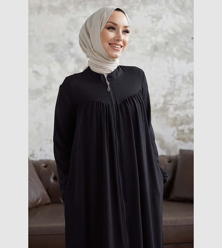 Buy INSTYLE Ayrobin Abaya With Robe In Black | 6thStreet Kuwait