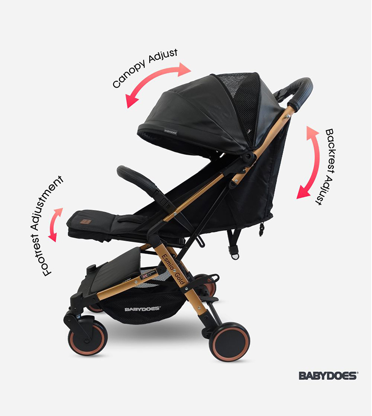 Buy BABYDOES Esmio Gold Travel Lite 5 Point Harness Shock Proof Baby ...