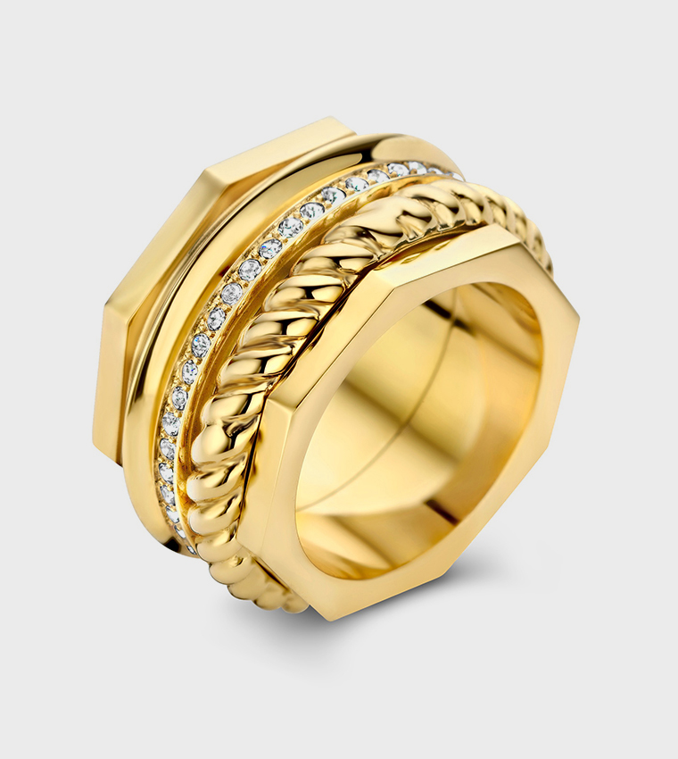 Buy CERRUTI 1881 EMMA Embellished Ring 58mm In Gold | 6thStreet UAE