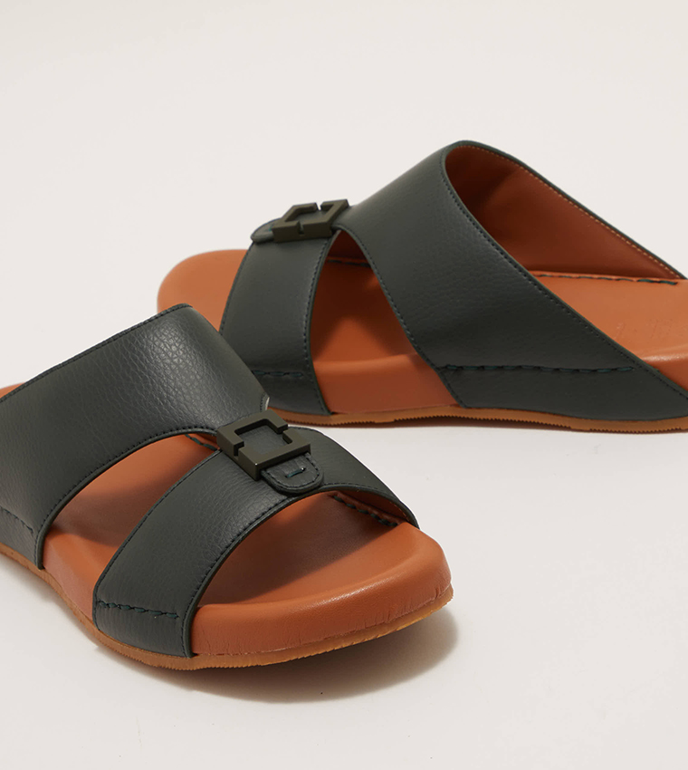 Buy Call It Spring Open Toe Arabic Sandals In Khaki | 6thStreet Saudi ...