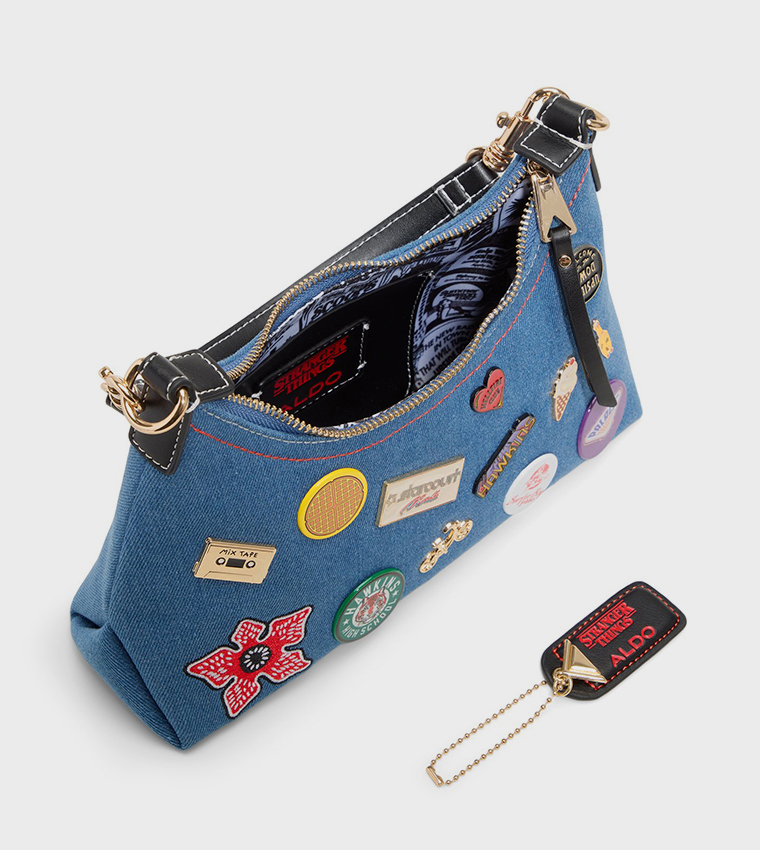 Buy Aldo CITYOFHAWKINS Charm Denim Shoulder Bag In Blue | 6thStreet ...