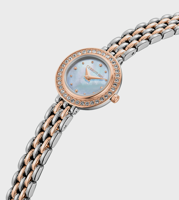 Buy CERRUTI 1881 MATERA White MOP Dial Watch In Rose | 6thStreet UAE