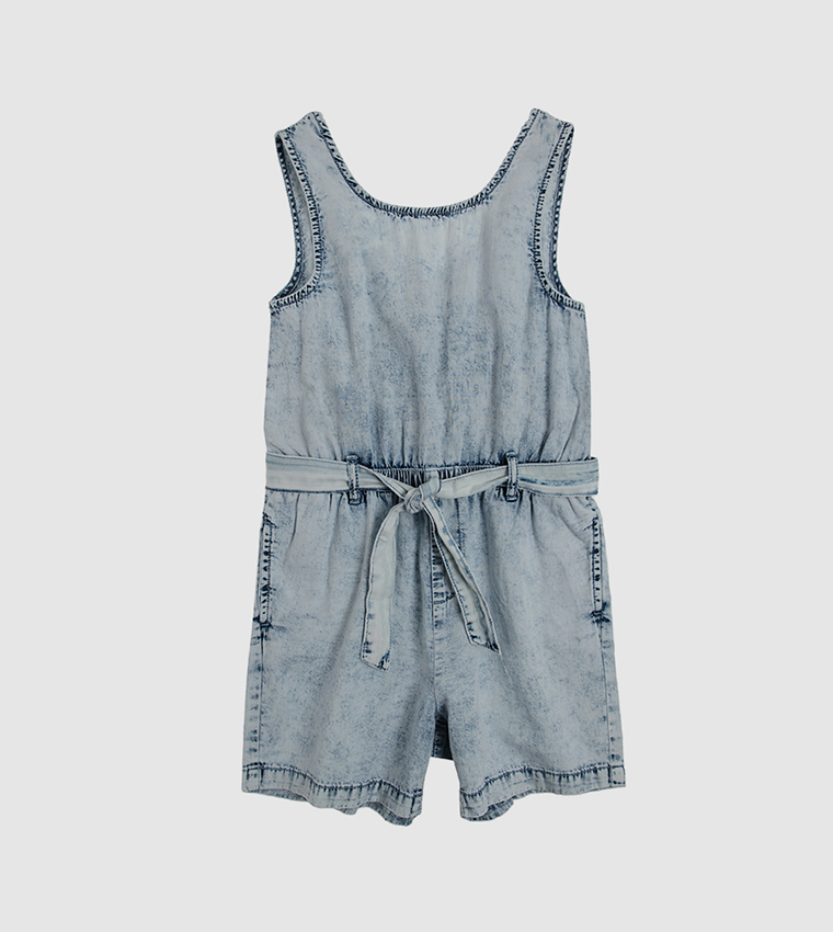 Buy R&B Kids Girl's Playsuits Denim In Blue | 6thStreet Bahrain