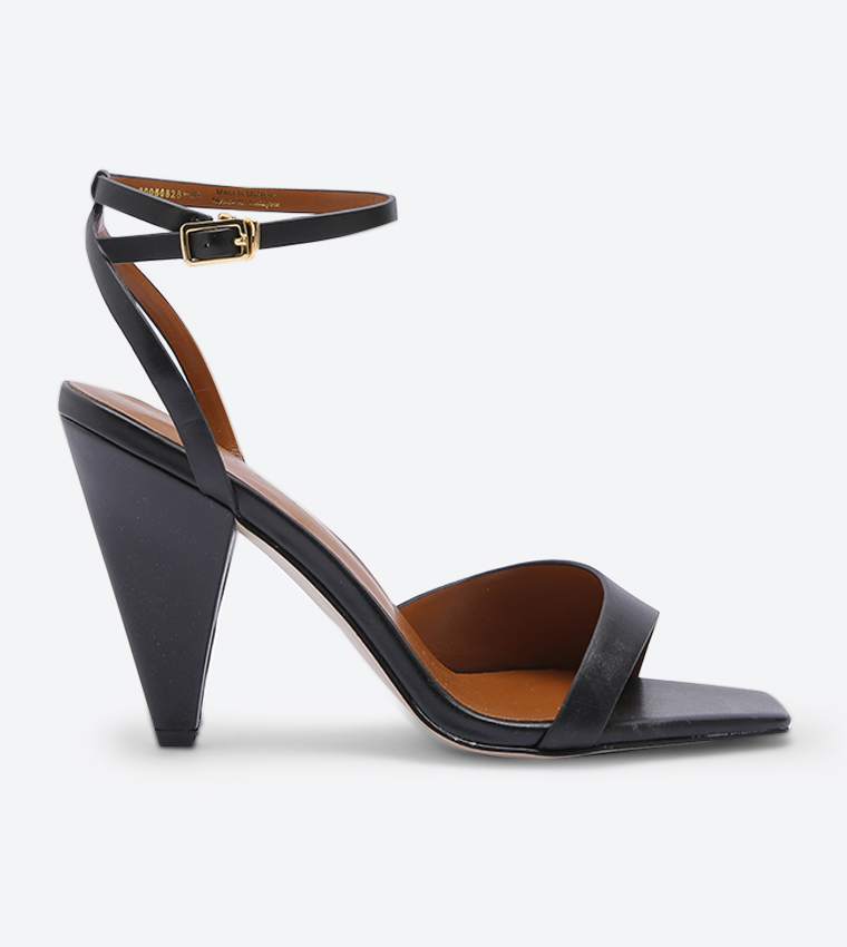 Buy Charles & Keith Ankle Strap Asymmetric Strap Cone Heel Sandals ...