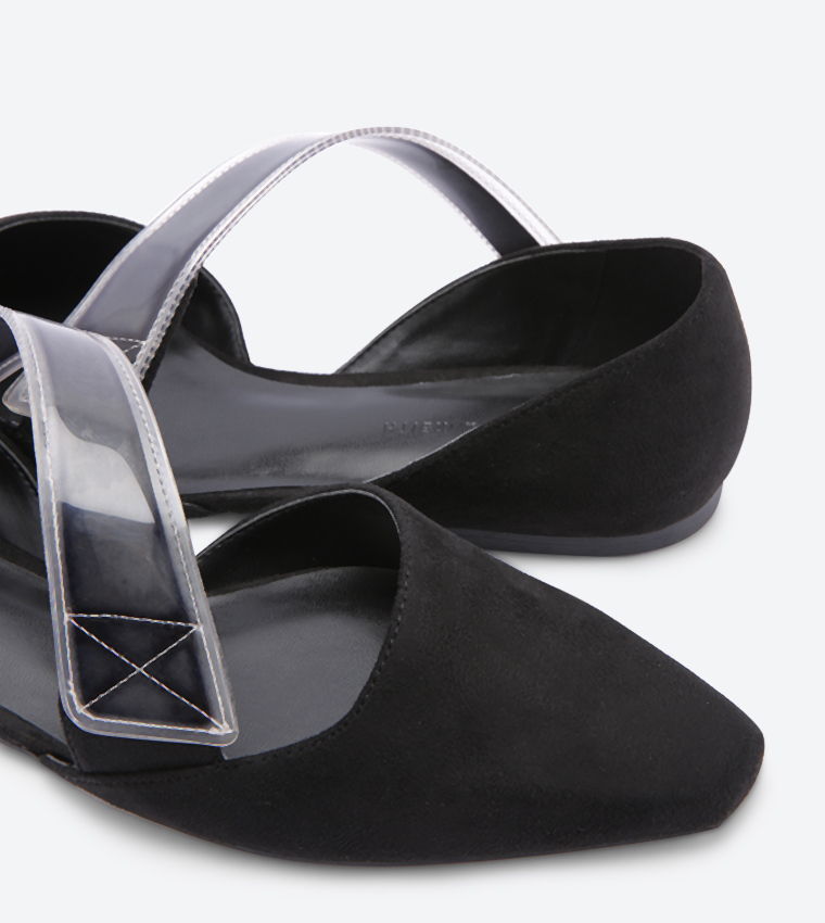 Buy Charles & Keith Asymmetric See Through Strap Mary Jane Flat Pumps ...