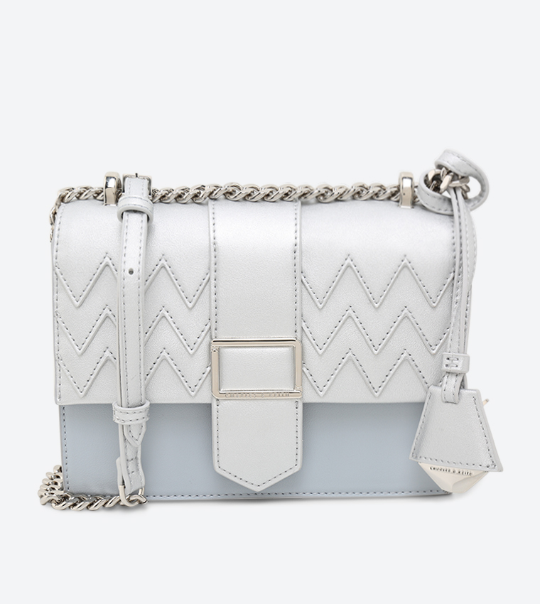 Buy Charles & Keith Cross Body Bag Silver CK2 80150610 In Silver ...