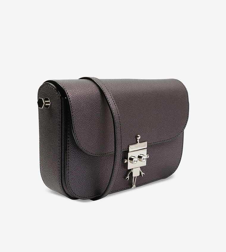 Buy Charles & Keith Robot Detail Push Lock Cross Body Bag Multi CK2 ...