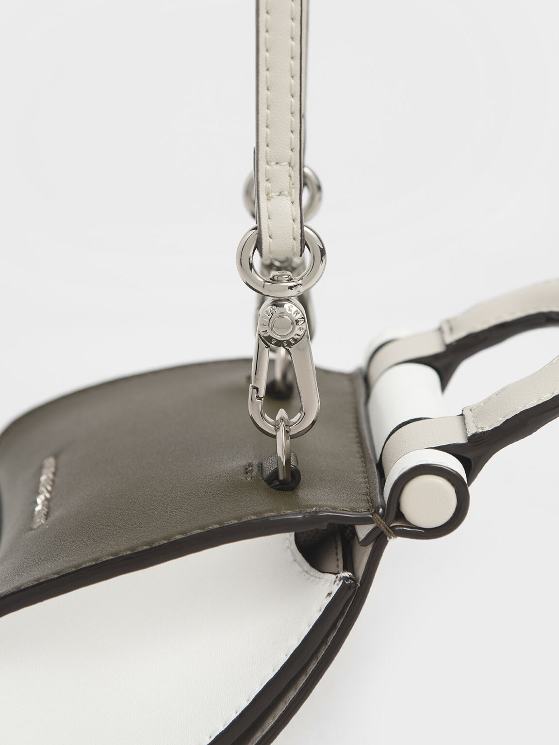 Buy Charles & Keith Mini Patent Top Handle Pouch Bag White In White ...