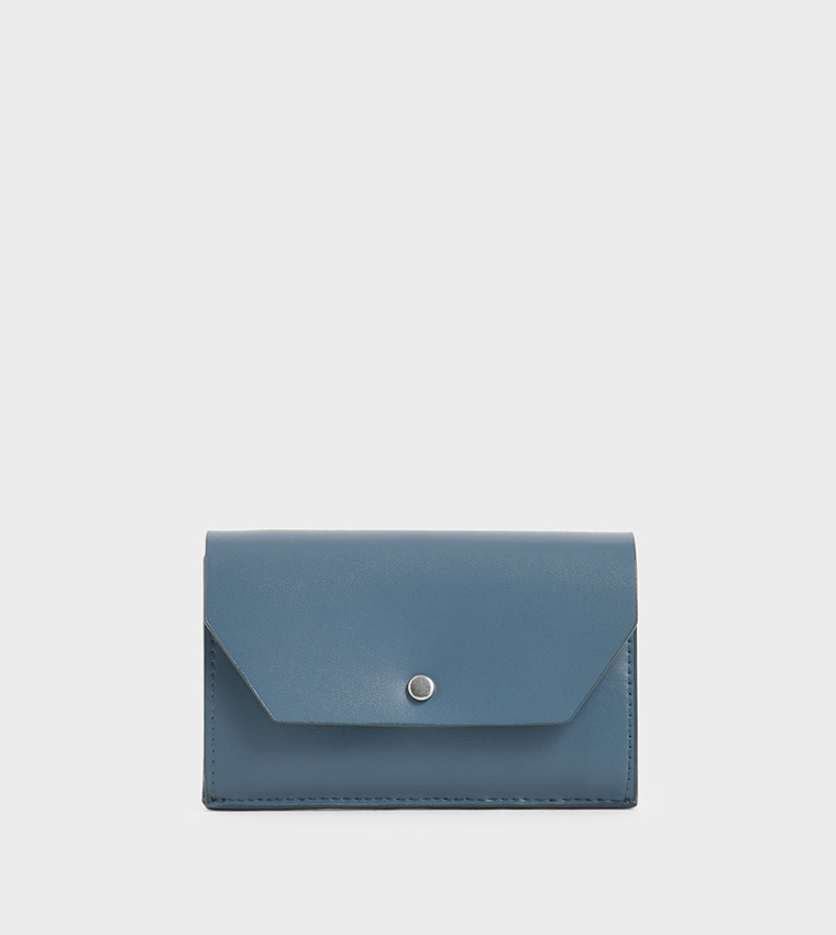 Buy Charles & Keith Reversible Front Flap Card Holder Blue In Blue ...