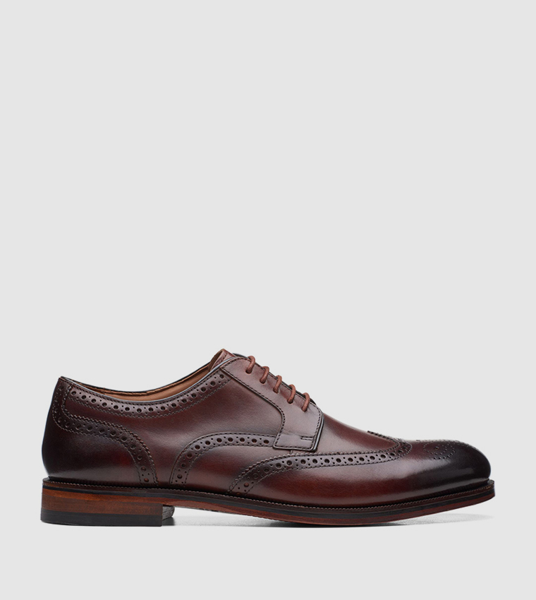 Buy Clarks Craftdean Wing Derby Shoes In Tan | 6thStreet Saudi Arabia