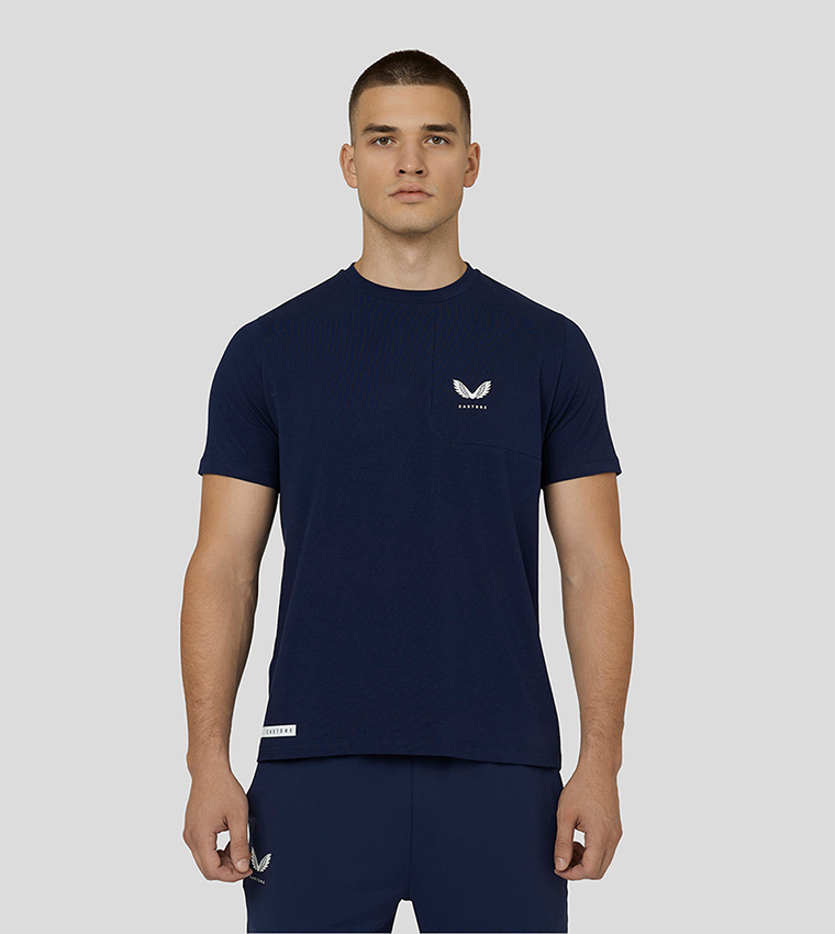 Buy Castore Logo Detail Short Sleeves T Shirt In Navy | 6thStreet UAE