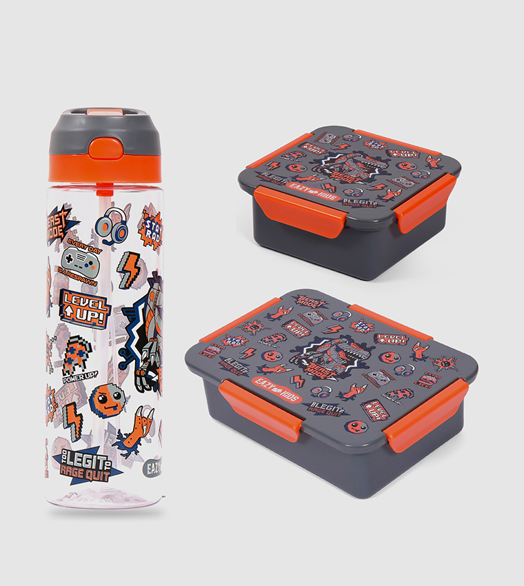 Buy Eazy Kids @ Sambox Dinosaur School Bag Combo (Set Of 5) In Black ...