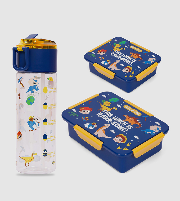 Buy Eazy Kids @ Sambox Dinosaur School Bag Combo (Set Of 5) In Blue ...
