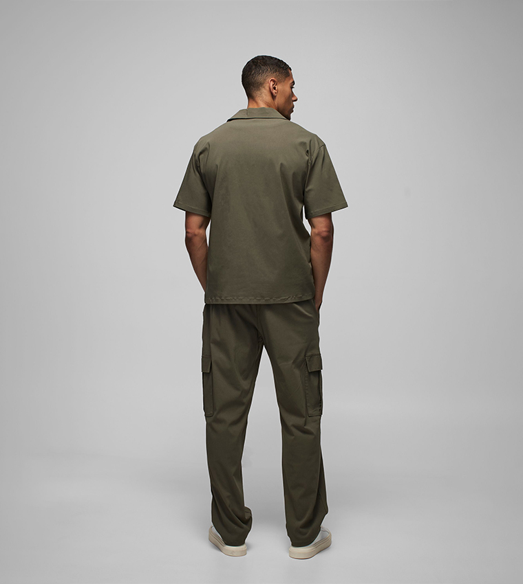Buy BoohooMAN Revere Short Sleeves Oversized Shirt & Trouser Set Non ...