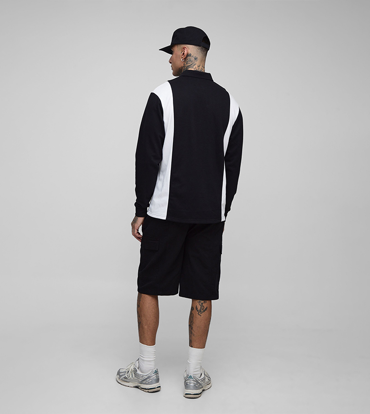 Buy BoohooMAN Tall Seam Detail Cargo Shorts In Black | 6thStreet Kuwait