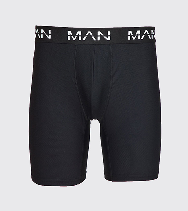 Buy BoohooMAN Active Performance 7" Long Boxer In Black | 6thStreet UAE