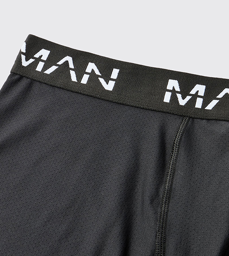 Buy BoohooMAN Active Performance 7" Long Boxer In Black | 6thStreet UAE