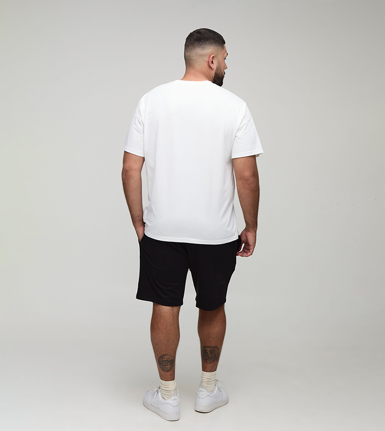 Buy BoohooMAN Plus & Tall Lightweight Regular Fit BM Signature Shorts ...
