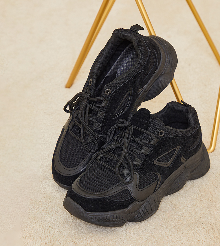 Buy PrettyLittleThing Wide Fit Chunky Bubble Sole Panelled Up Sneakers ...